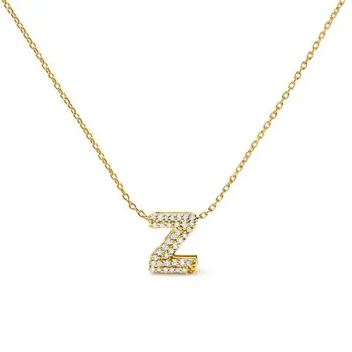HAUS OF BRILLIANCE 10k Gold Diamond Accent Initial Pendant Necklace - Yellow | Z